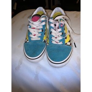 Vans | Shoes | Little Boys Crazy Colored Checker Vans | Poshmark